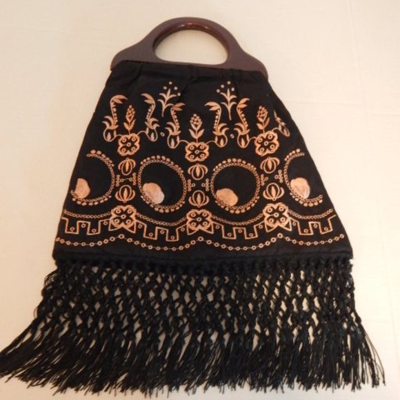 Cortefiel | Bags | Cortefiel Hand Embroidered Handbag From Spain | Poshmark